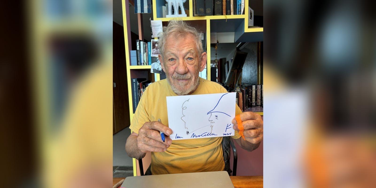 Wigan's Sir Ian McKellen raises highest amount yet for National Doodle Day