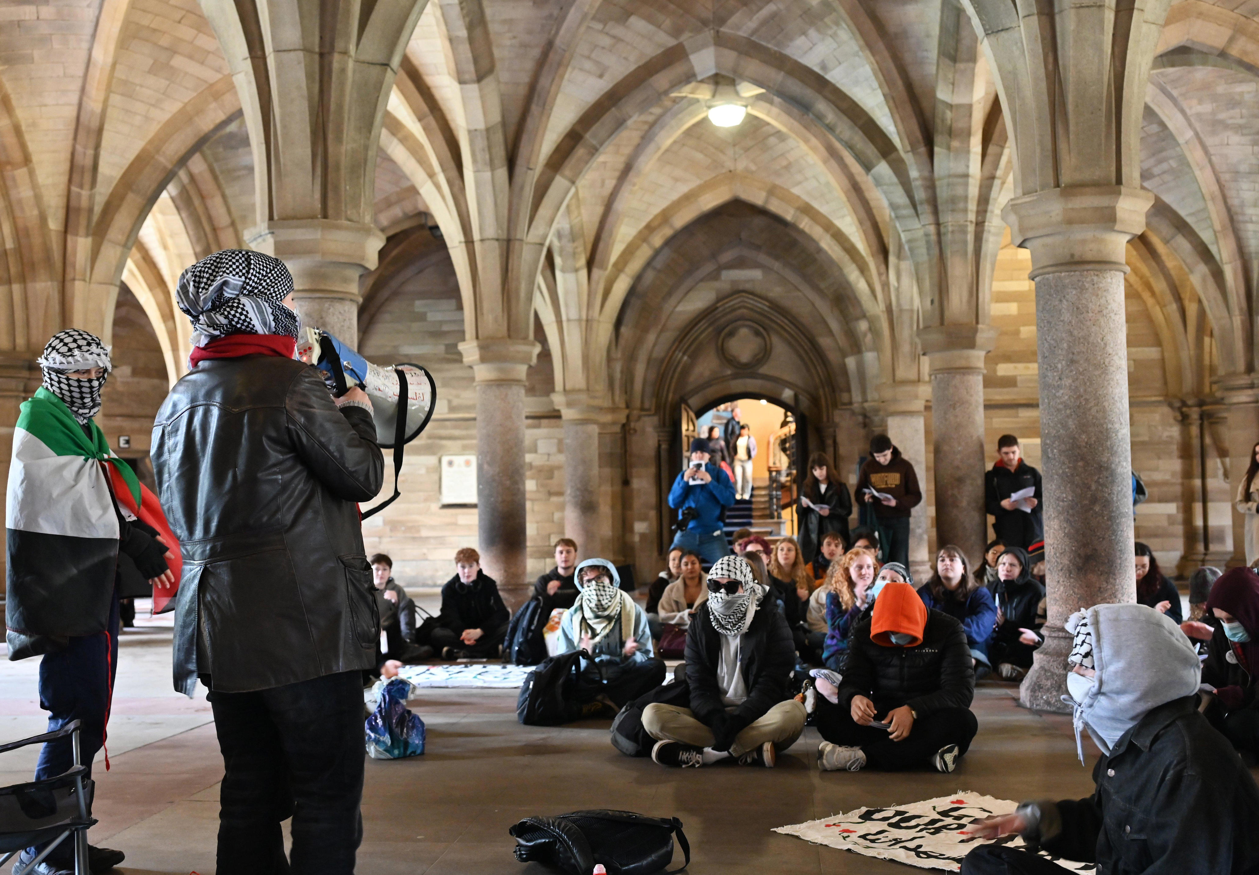 Palestine protest held at Edinburgh University to mark October 7 ...