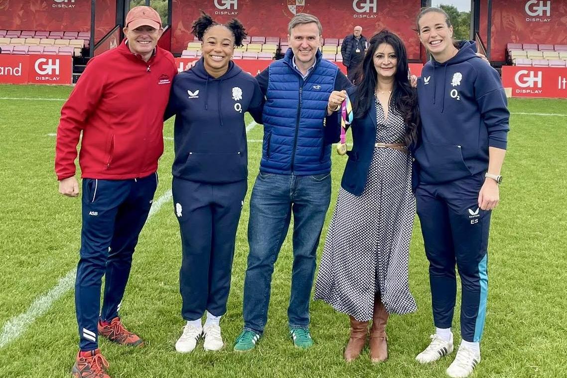 England Rugby World Cup winners visit Peterborough Rugby Club