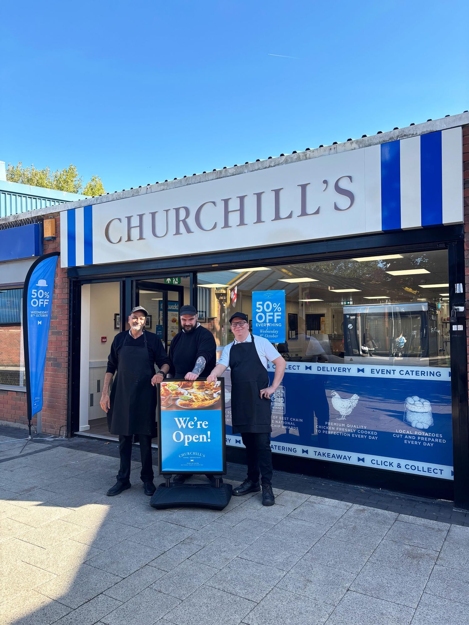 Churchill’s Fish & Chips opens in Henry Wells Square - A century-old ...
