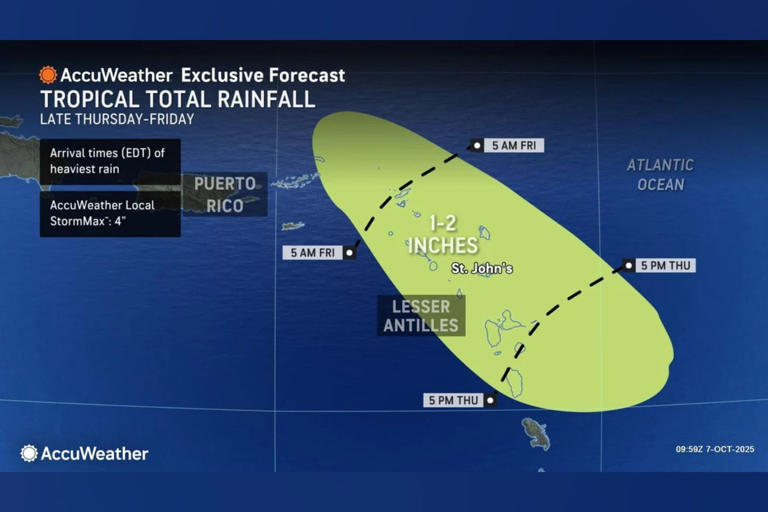 Maps show expected rain, wind impacts from Tropical Storm Jerry