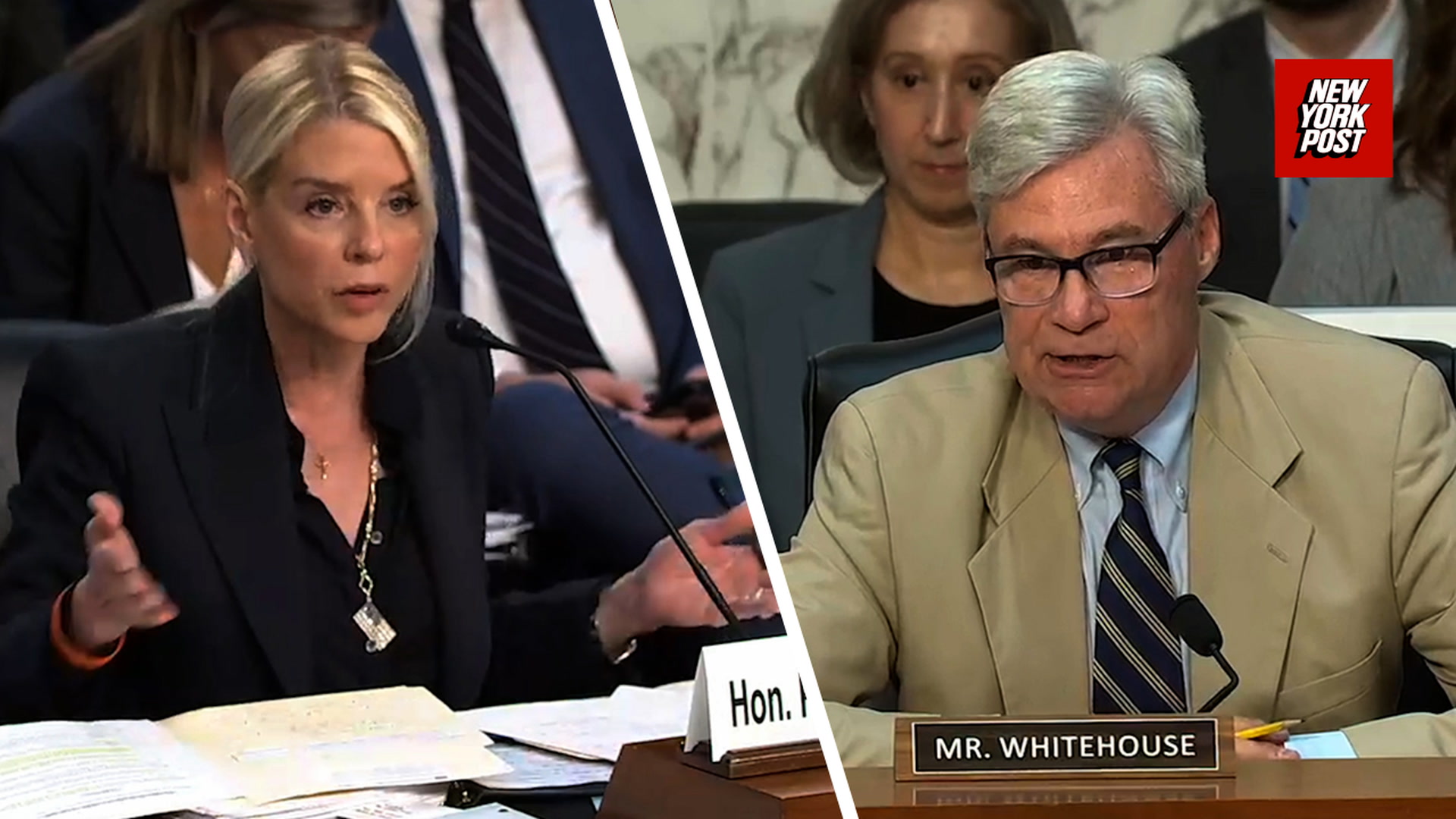 Pam Bondi calls out Senator Whitehouse over Epstein connection