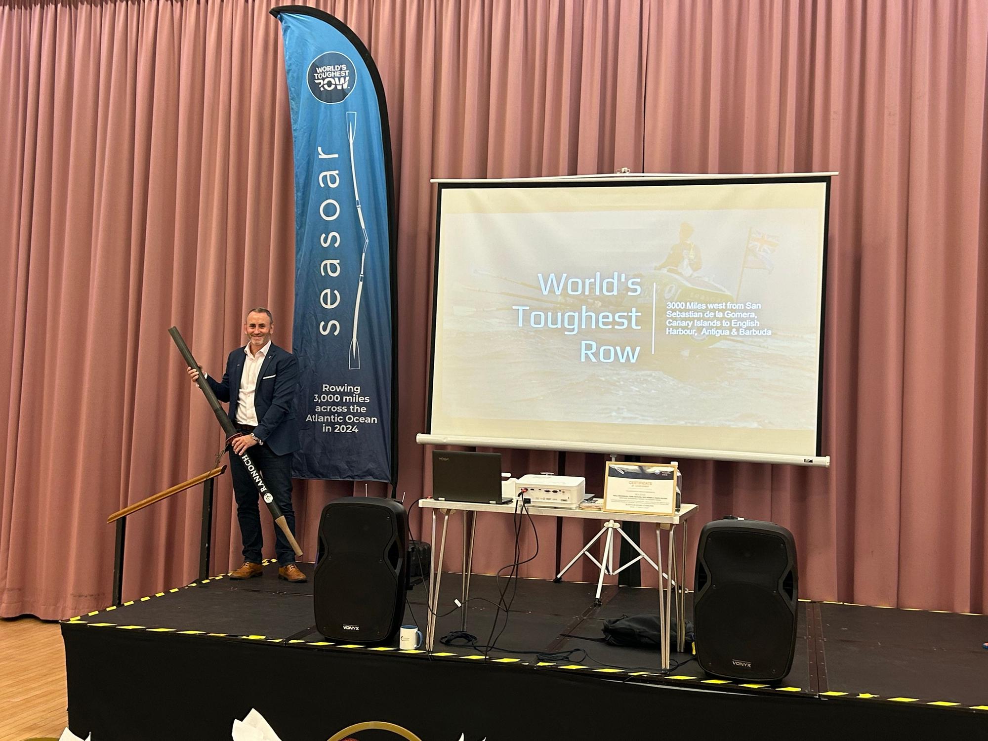 Atlantic adventurer recounts 3,000-mile row at Worthing charity evening