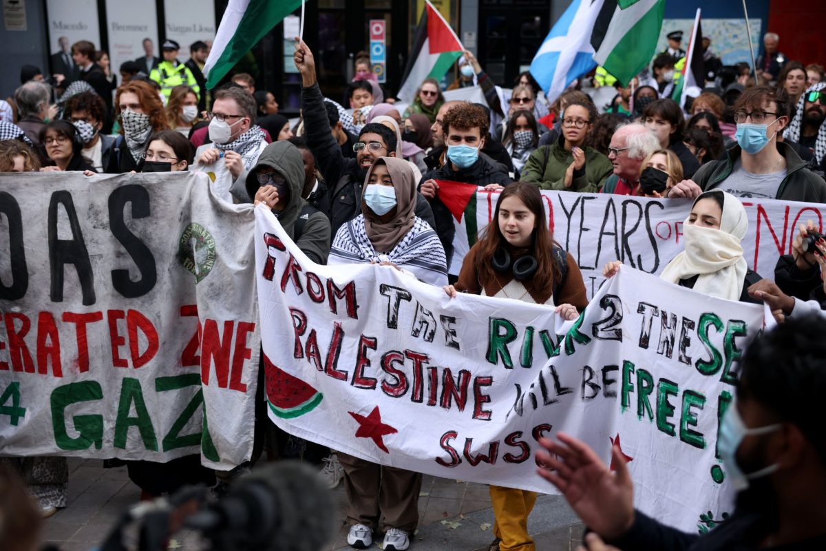 Students chant ‘from the river to the sea’ as hundreds join October 7 ...
