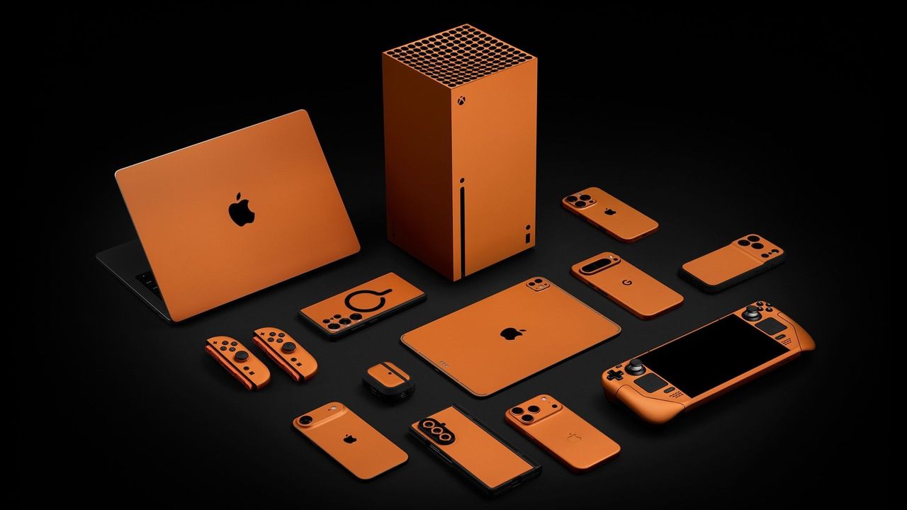Flagship Android phones go Cosmic Orange thanks to Dbrand’s new skin
