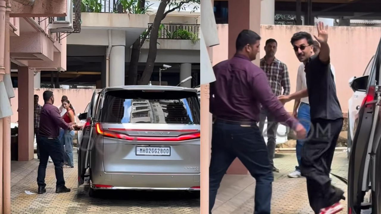 Love And War Stars Alia Bhatt, Ranbir Kapoor Spotted Outside Sanjay ...