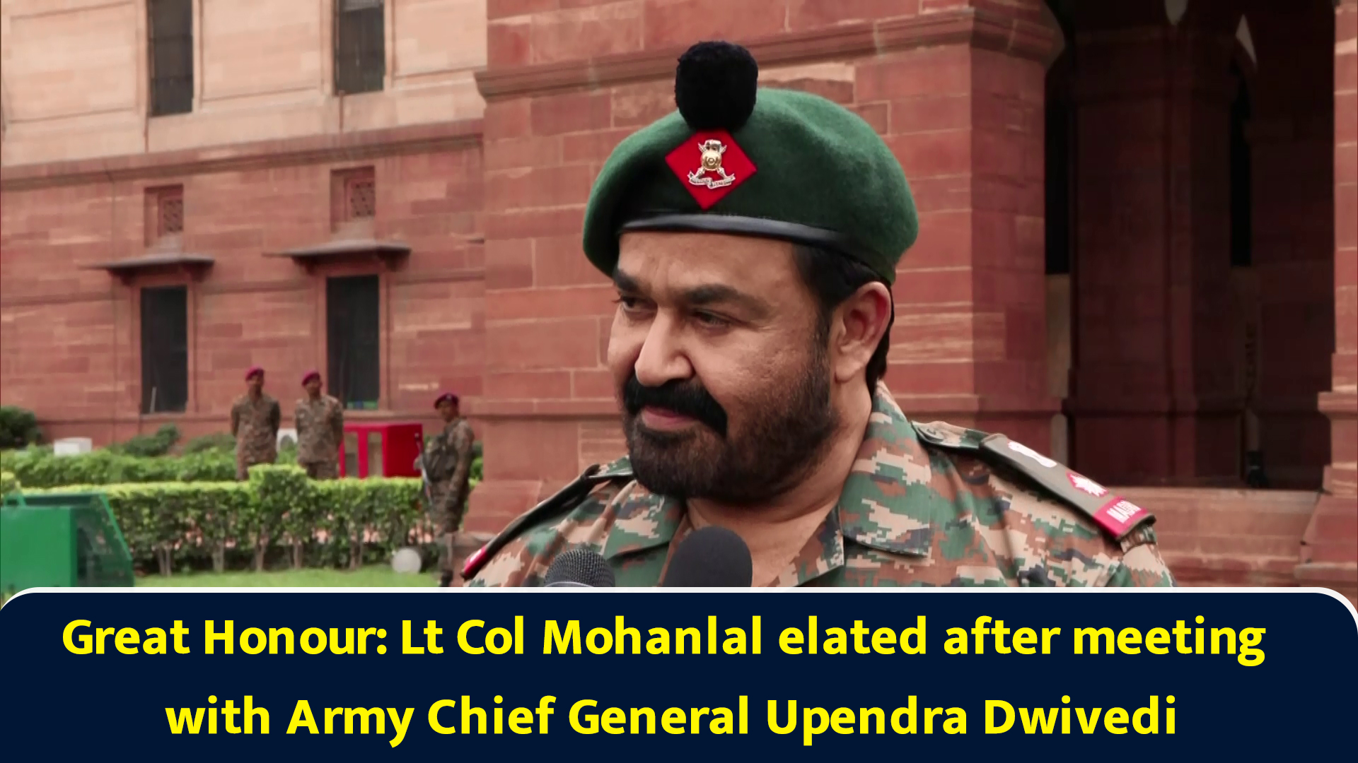 Great Honour: Lt Col Mohanlal elated after meeting with Army Chief ...