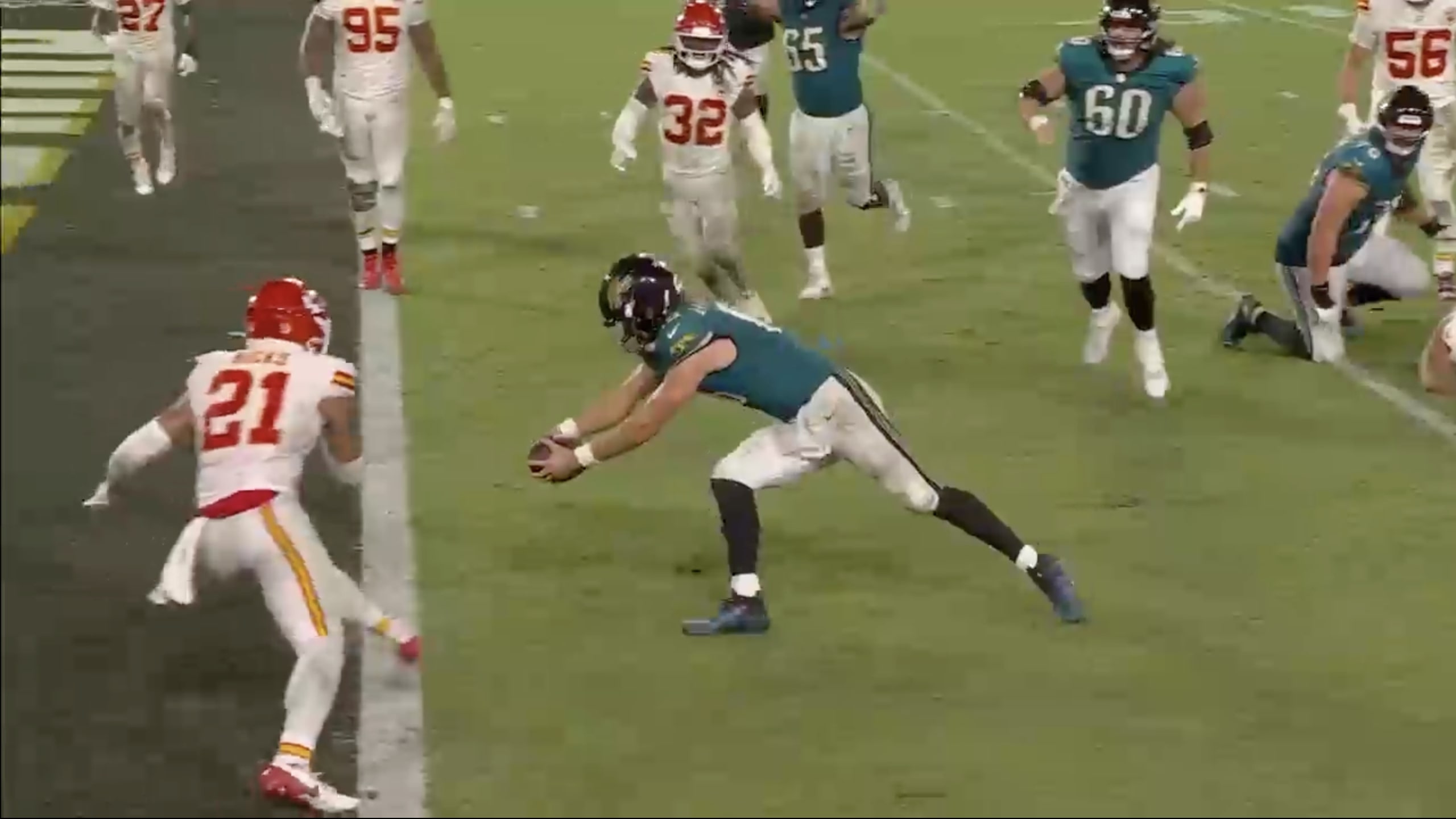 Jaguars QB Trevor Lawrence Falls Down Twice, Still Manages to Get Up ...