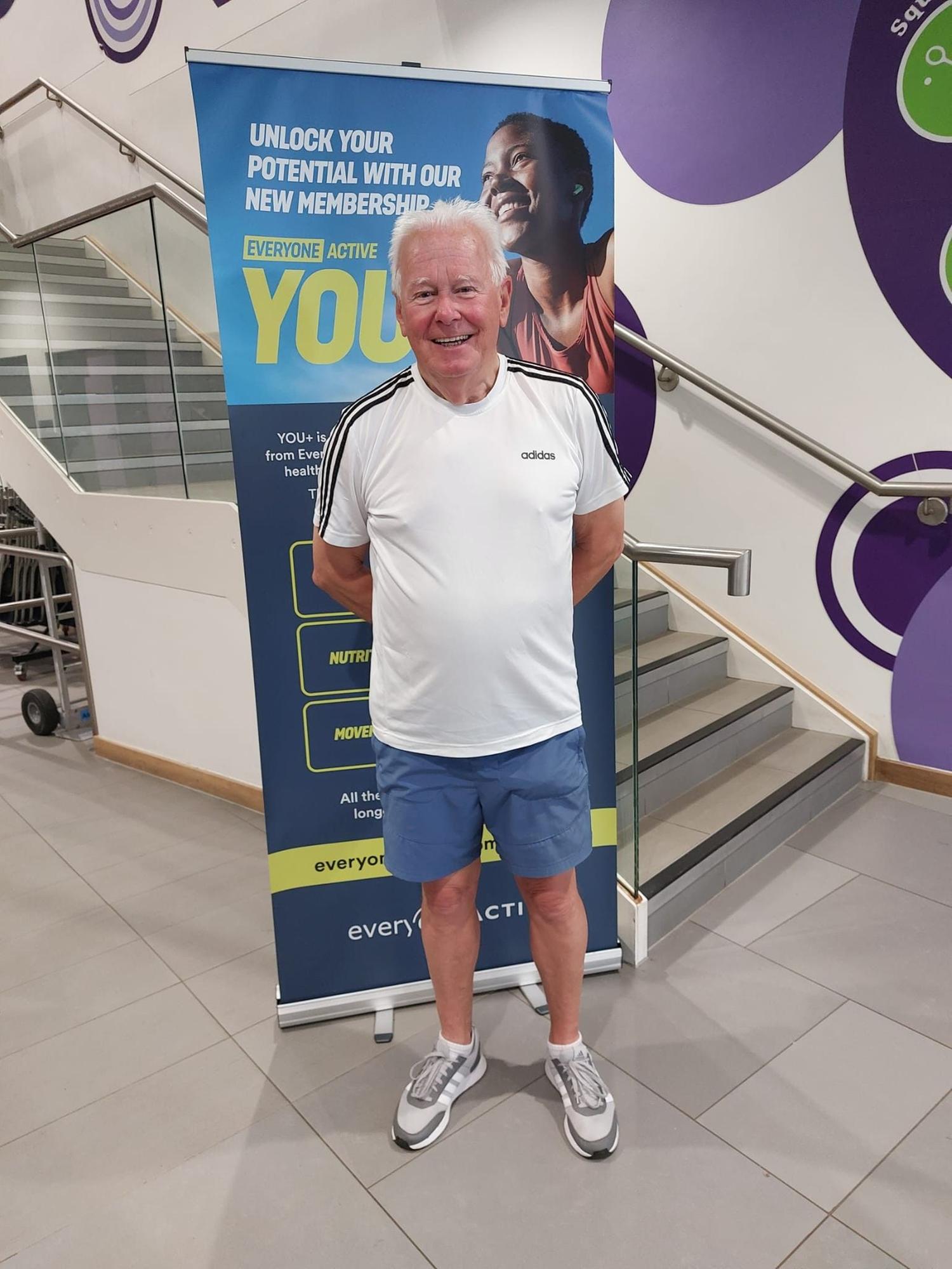 Alan proving that age is just a number at Flitwick Leisure Centre