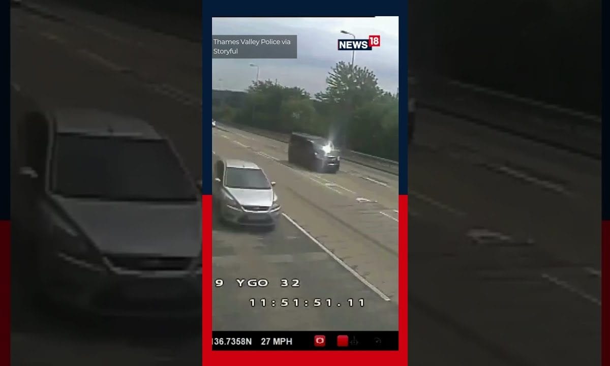 Shocking Footage Shows High-Speed Car Crash at UK Roundabout After ...