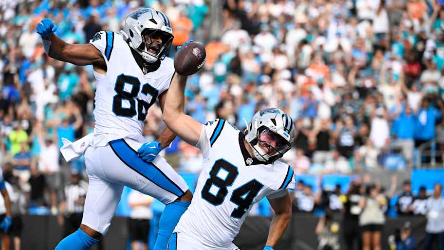 Panthers’ Bryce Young finds tight end position more to his liking in 2025