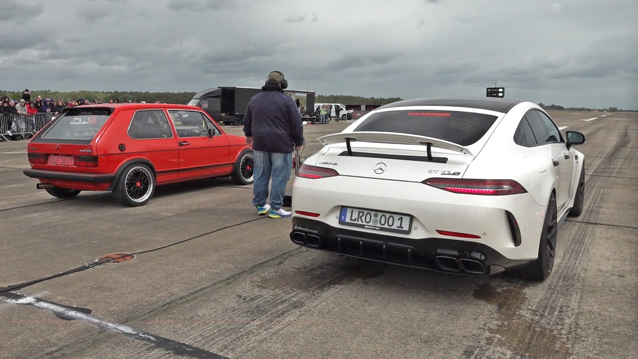 600HP Golf 1 Turbo vs 800HP AMG GT 63 S