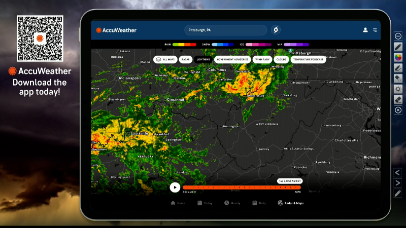 Lightning alerts on the free AccuWeather app