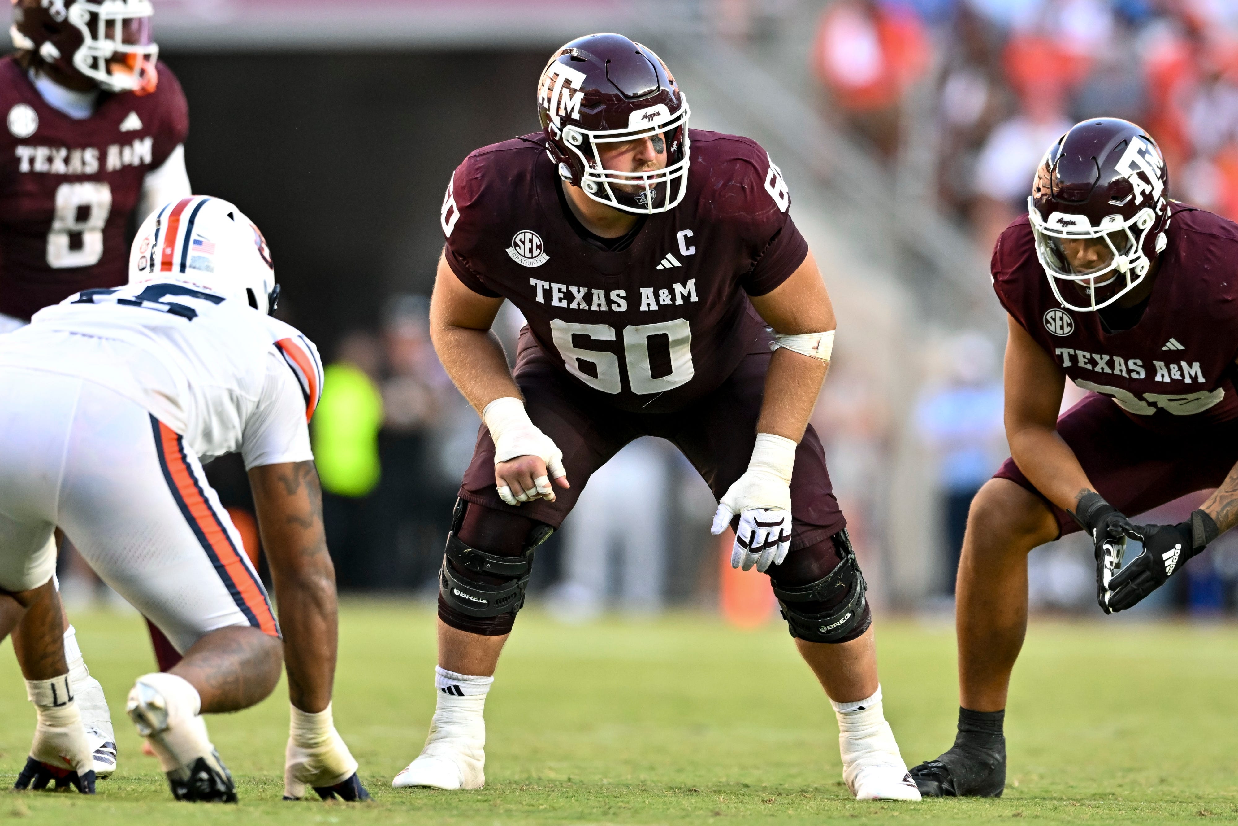 Per PFSN College, Texas A&M boasts the highest-graded offensive line