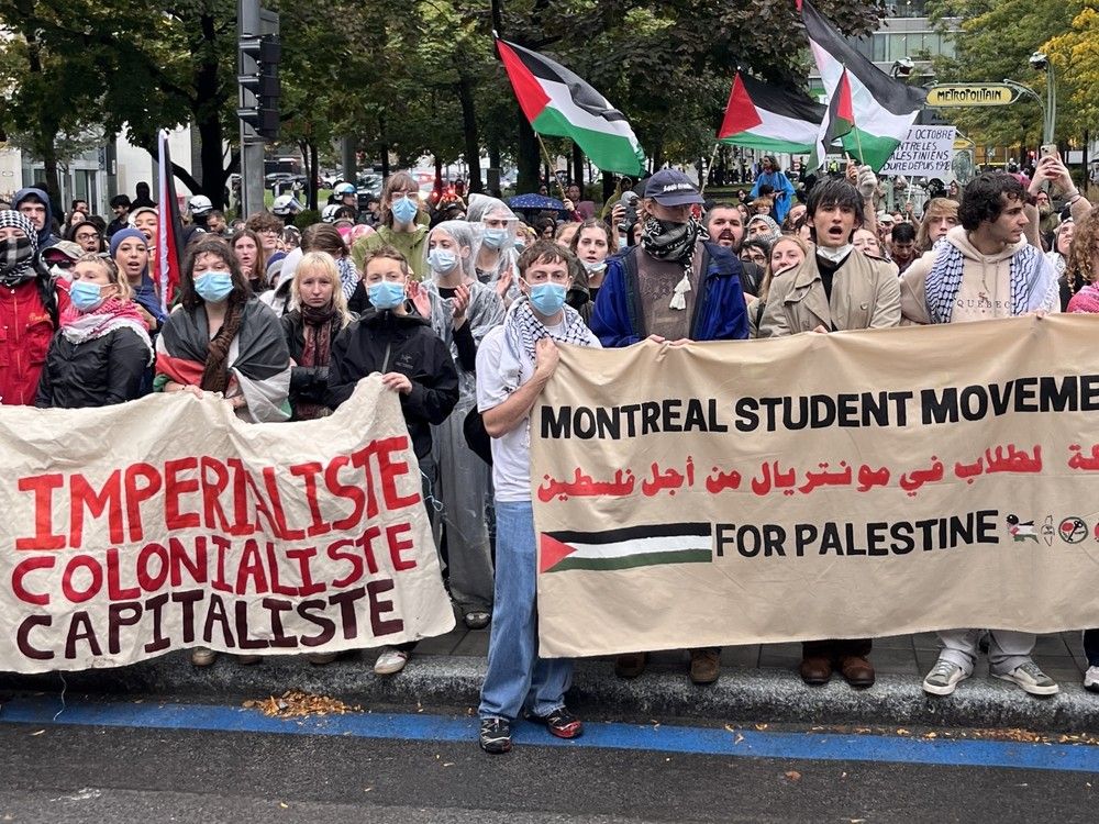 Oct. 7 protests across Montreal, as they happened