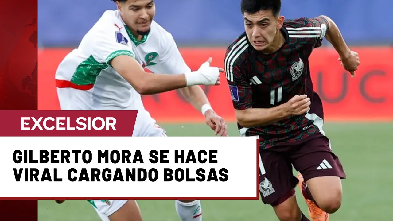 Gilberto Mora se hace viral cargando bolsas