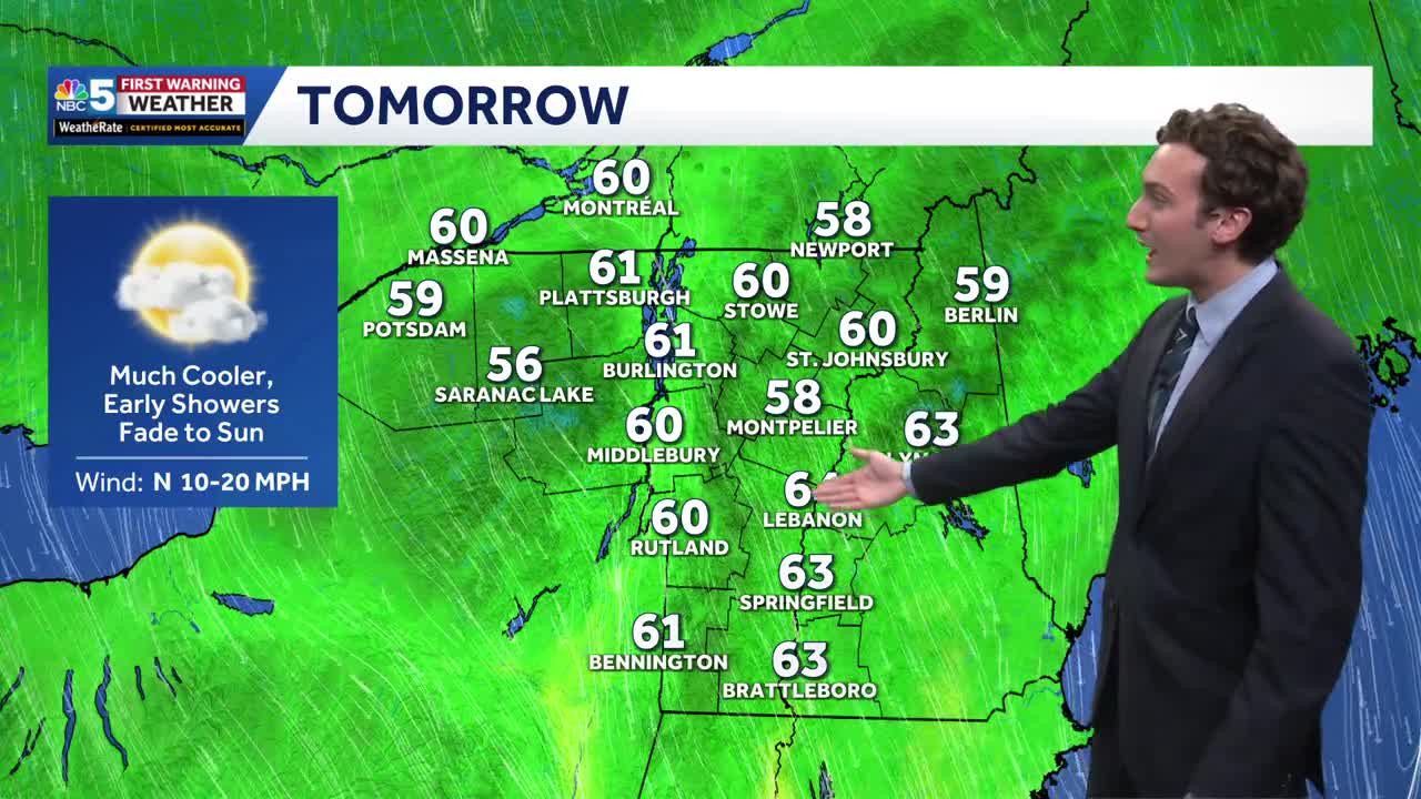 Bright and cooler fall weather rest of this week in Vermont (10-07-25)
