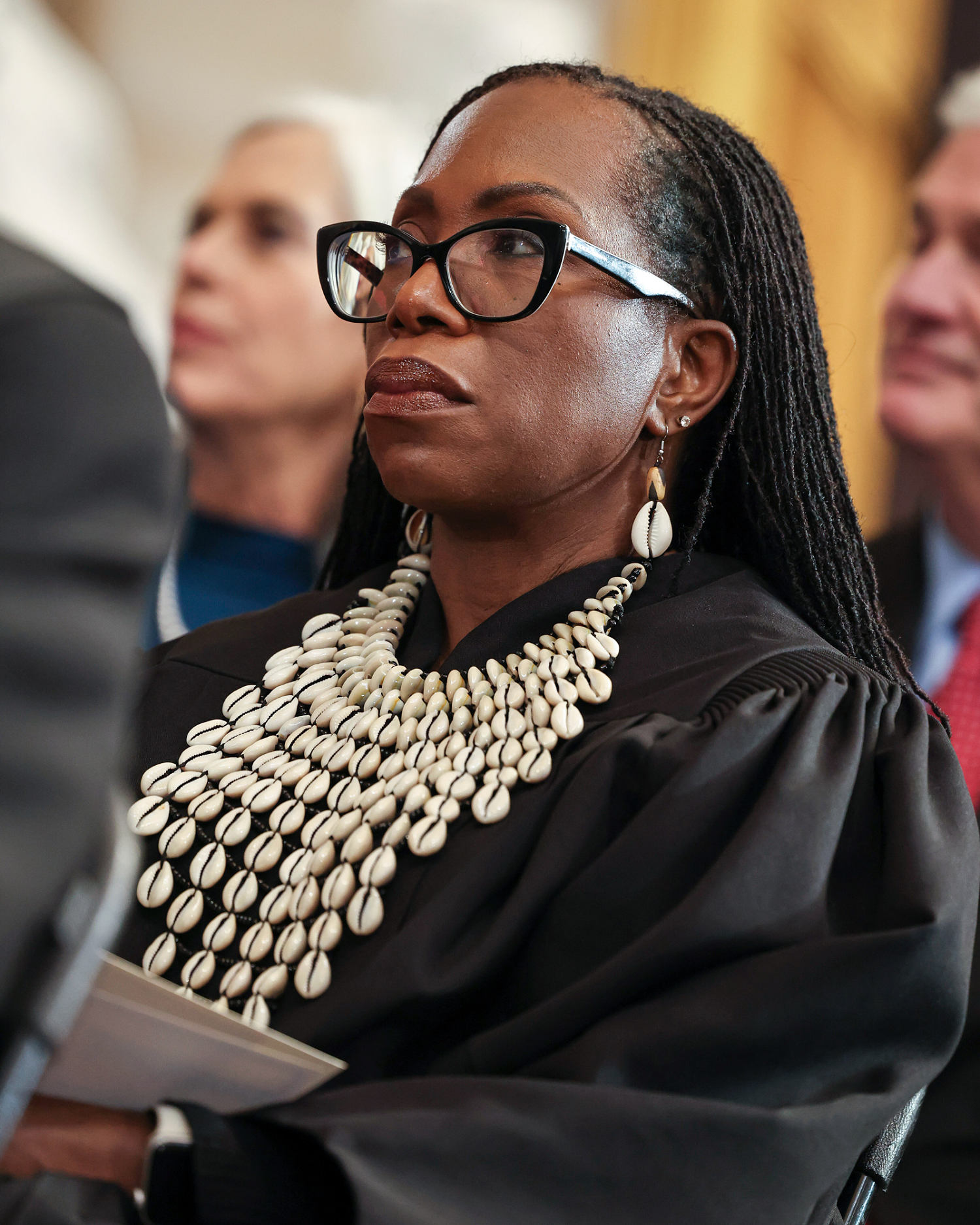 Justice Ketanji Brown Jackson’s necklace did the talking for her Monday