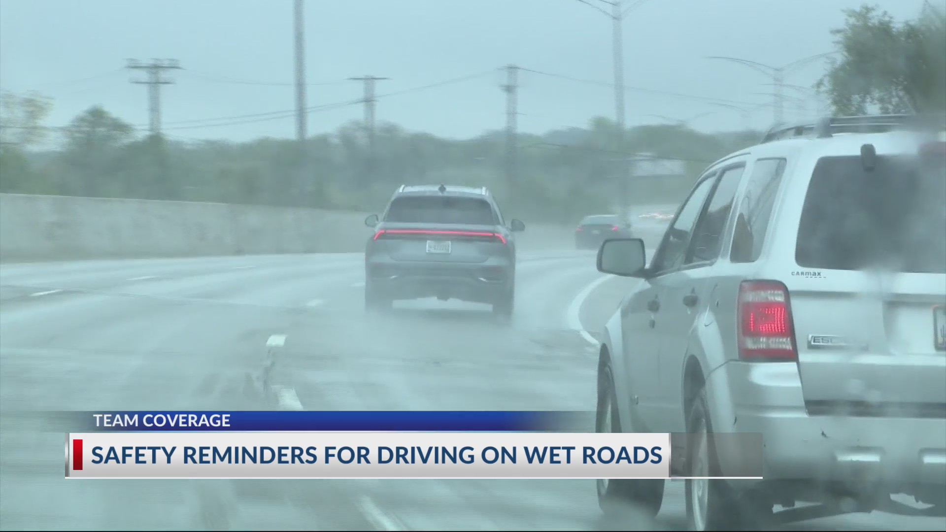 Safety reminders for driving on wet roads