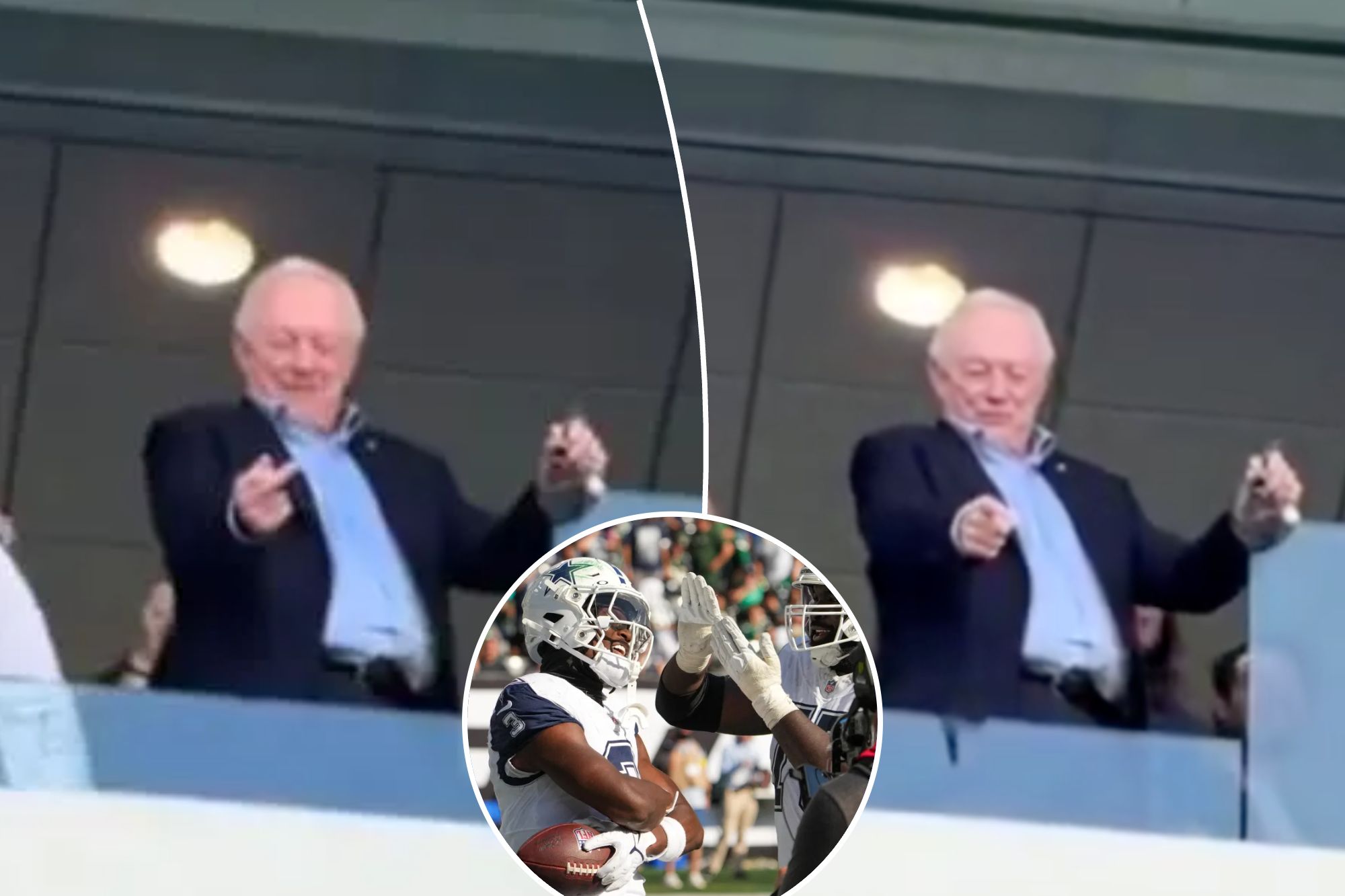 Jerry Jones gives baffling explanation on why he flipped off Jets fans ...