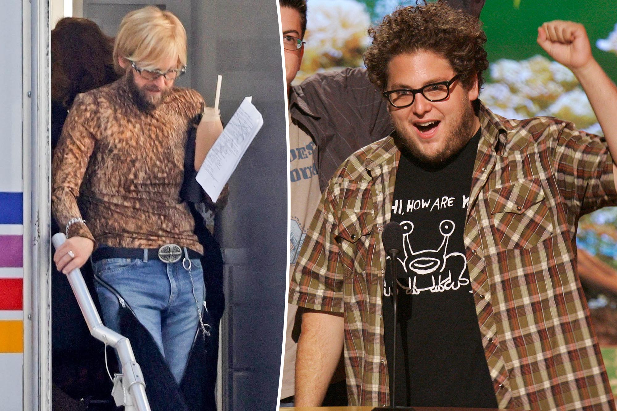 Jonah Hill unrecognizable as he debuts major weight loss on film set