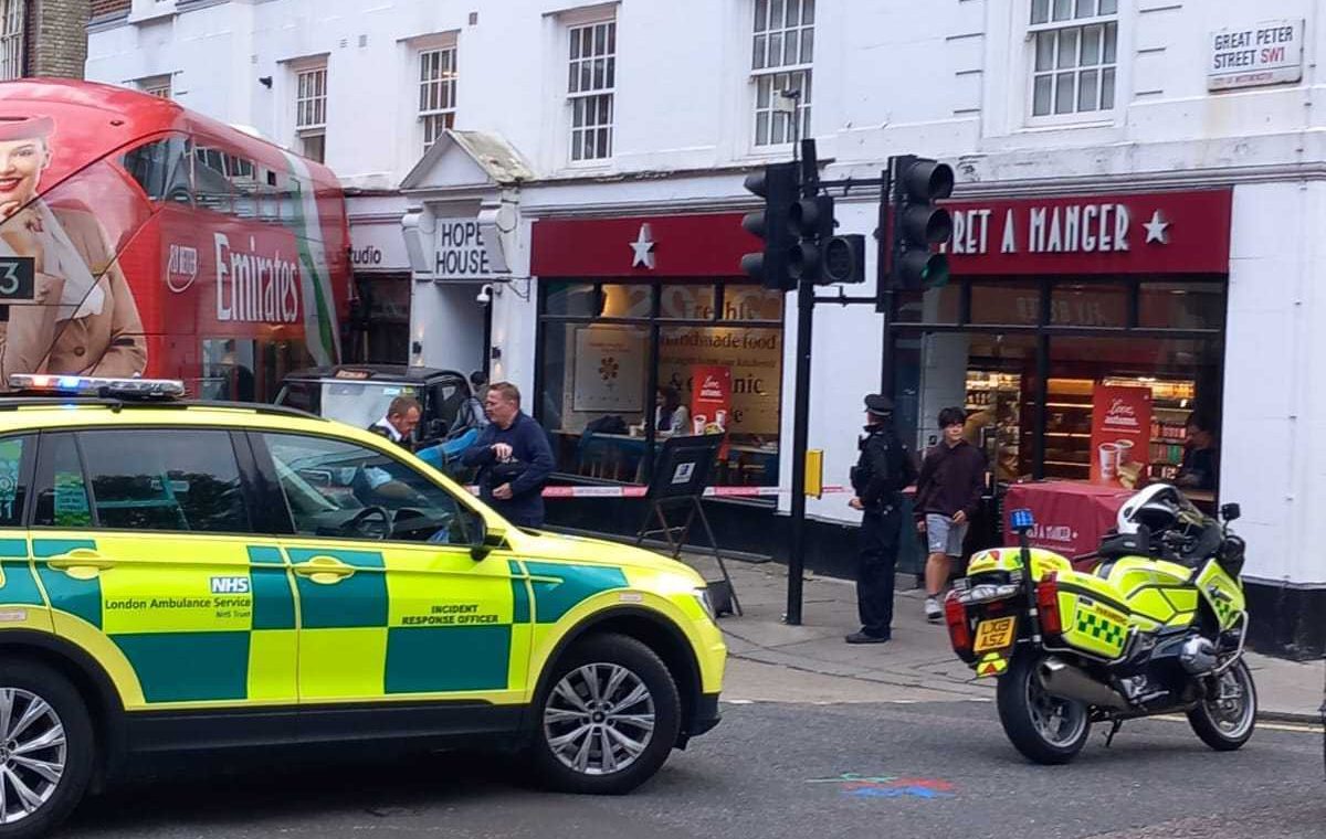 London bus crashes into Westminster dental studio