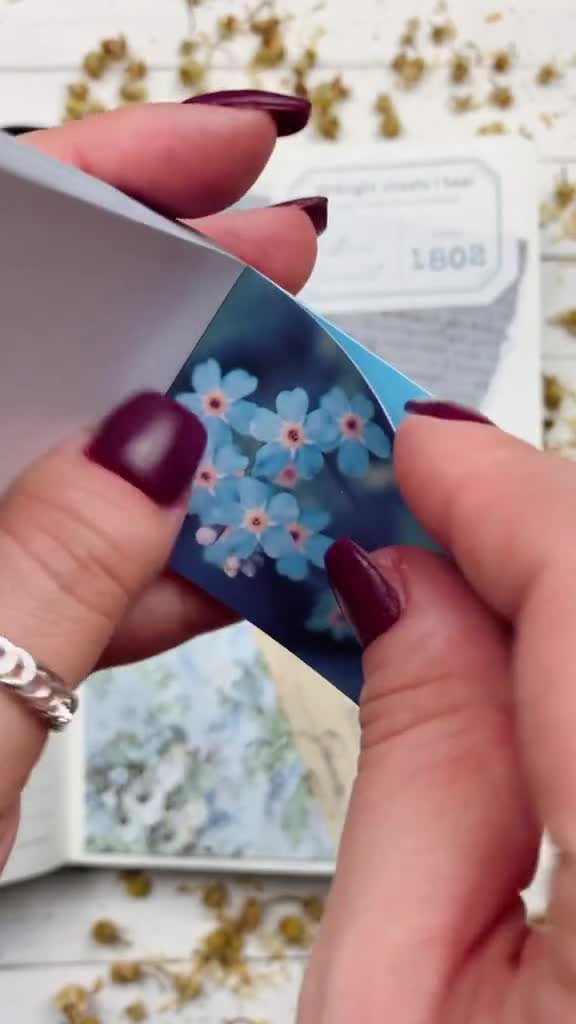 Watch Me Create a Beautiful Blue Junk Journal Spread