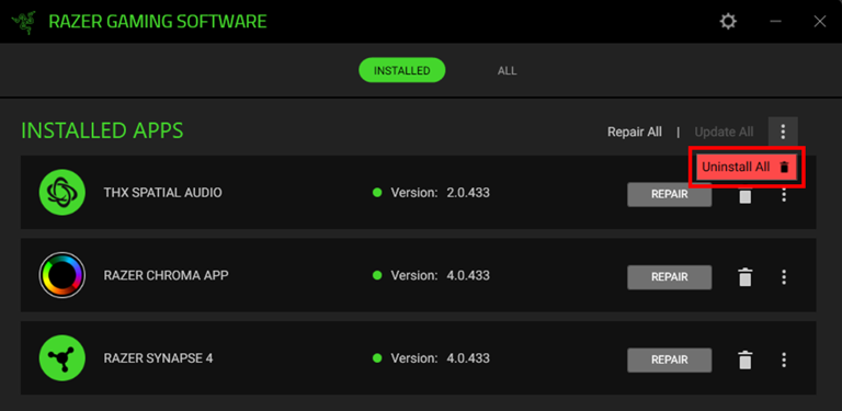 Cómo limpiar archivos residuales de Razer Synapse en Windows