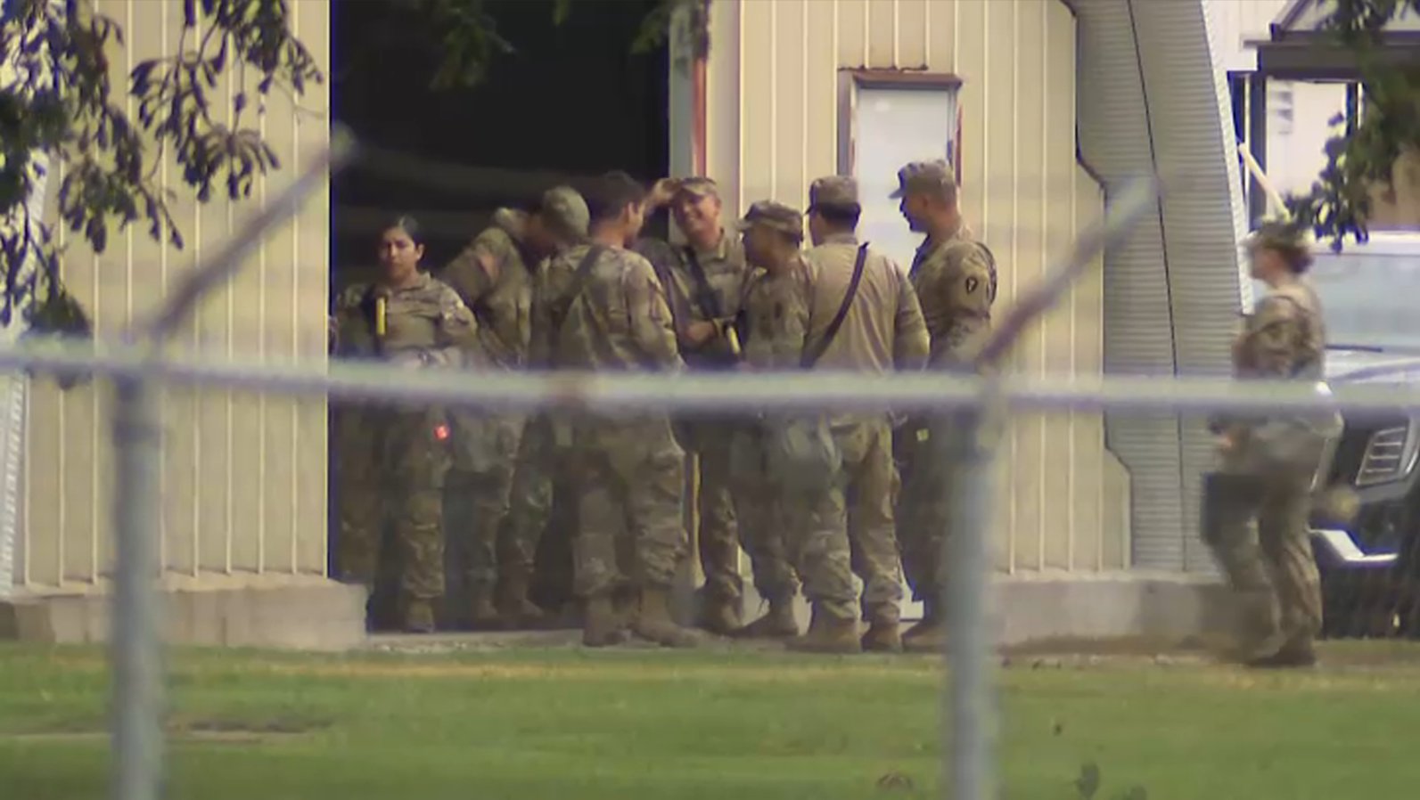National Guard troops have arrived in a Chicago suburb, officials say