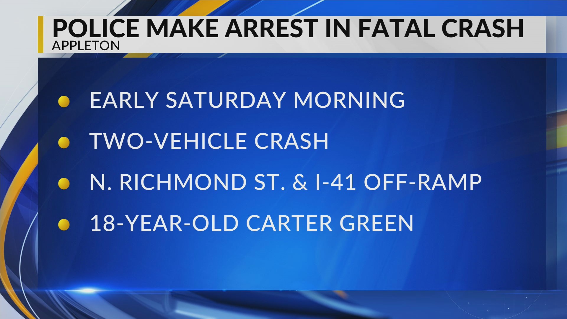 Fatal Appleton crash: Teen driver arrested for OWI and homicide