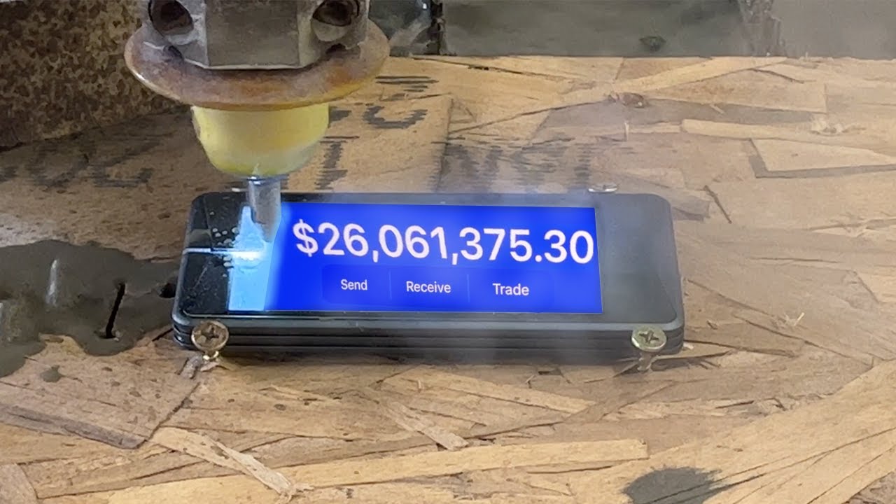 Cutting a bitcoin wallet in half to get our money out of it