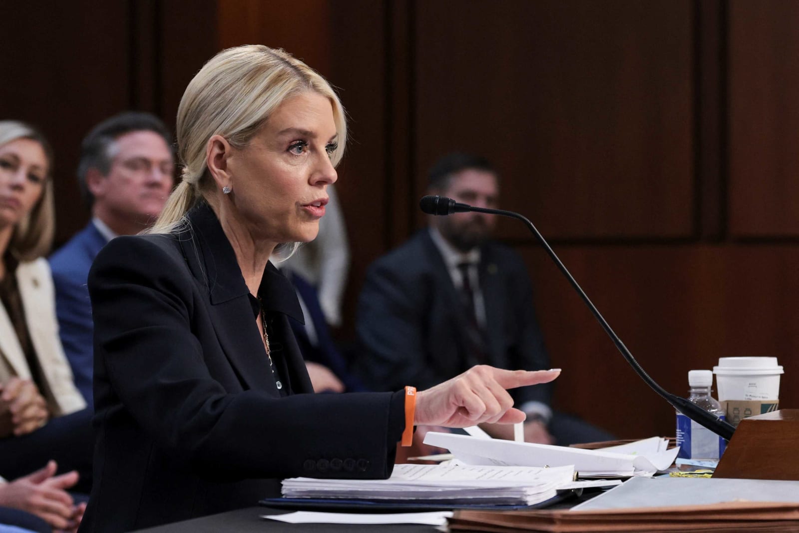 Pam Bondi opens Senate hearing by laughing at attempts to rein in Trump