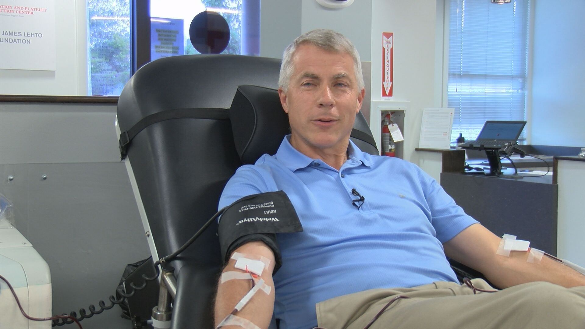 Man donates platelets in Wilmington while on his 50-state ‘Blood Across ...