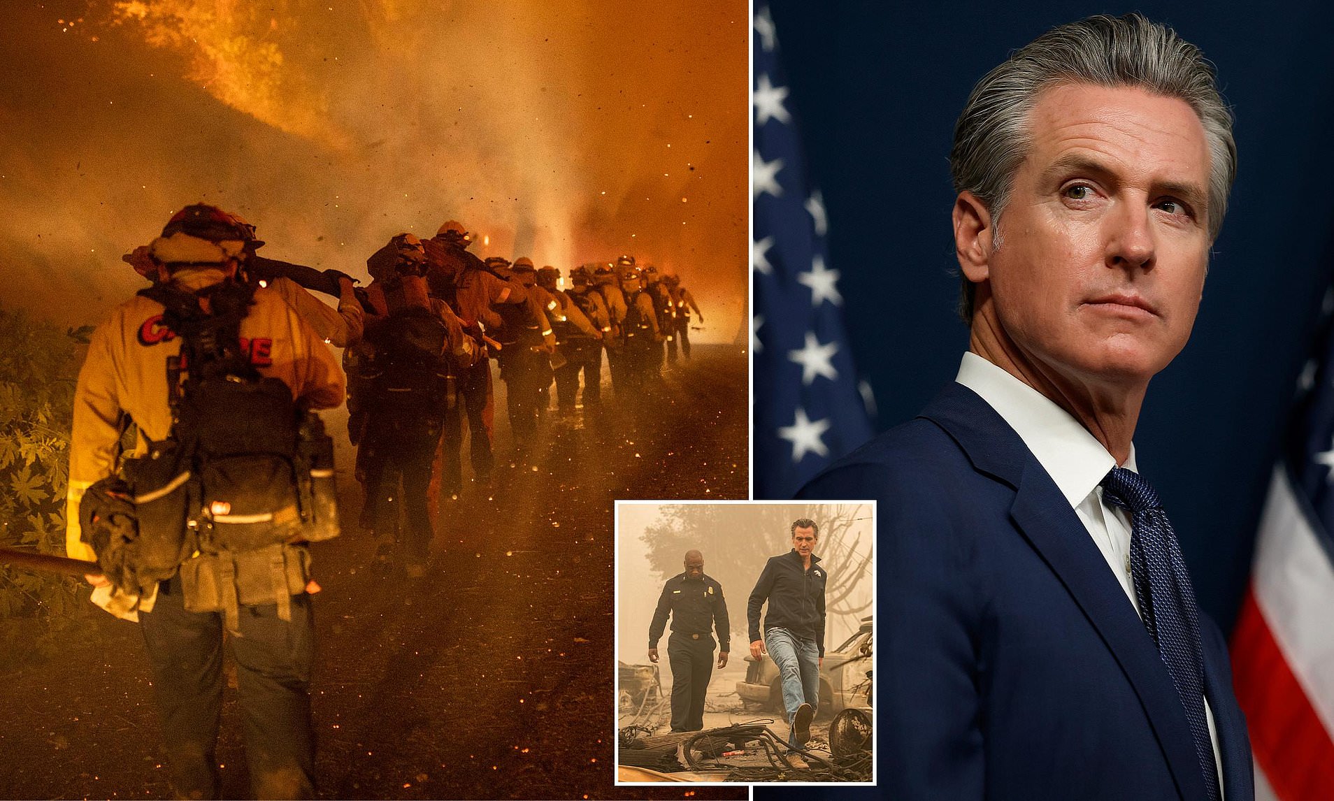 California Gov. Gavin Newsom BLOCKS pay rise for state firefighters ...
