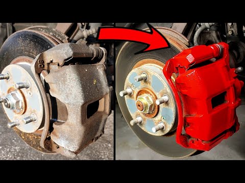 HOW TO PAINT BRAKE CALIPERS | Easiest Method | No Taking Off ANY Bolts ...