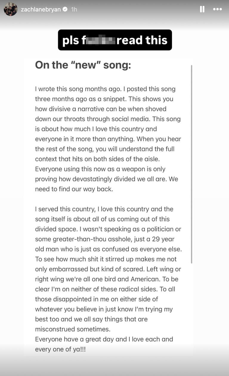 Country Star Zach Bryan Breaks Silence on ICE Song After MAGA Outrage