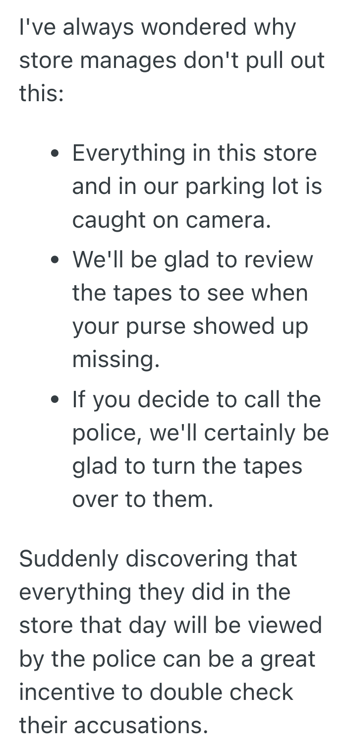 A Woman Wrongly Accused Store Staff Of Stealing Her Bag But Cctv