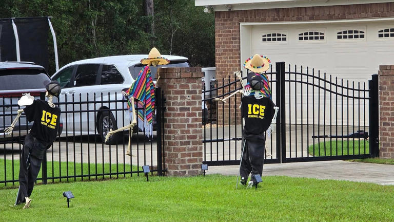 Sheriff in Hot Water After Wife’s ICE Halloween Decorations