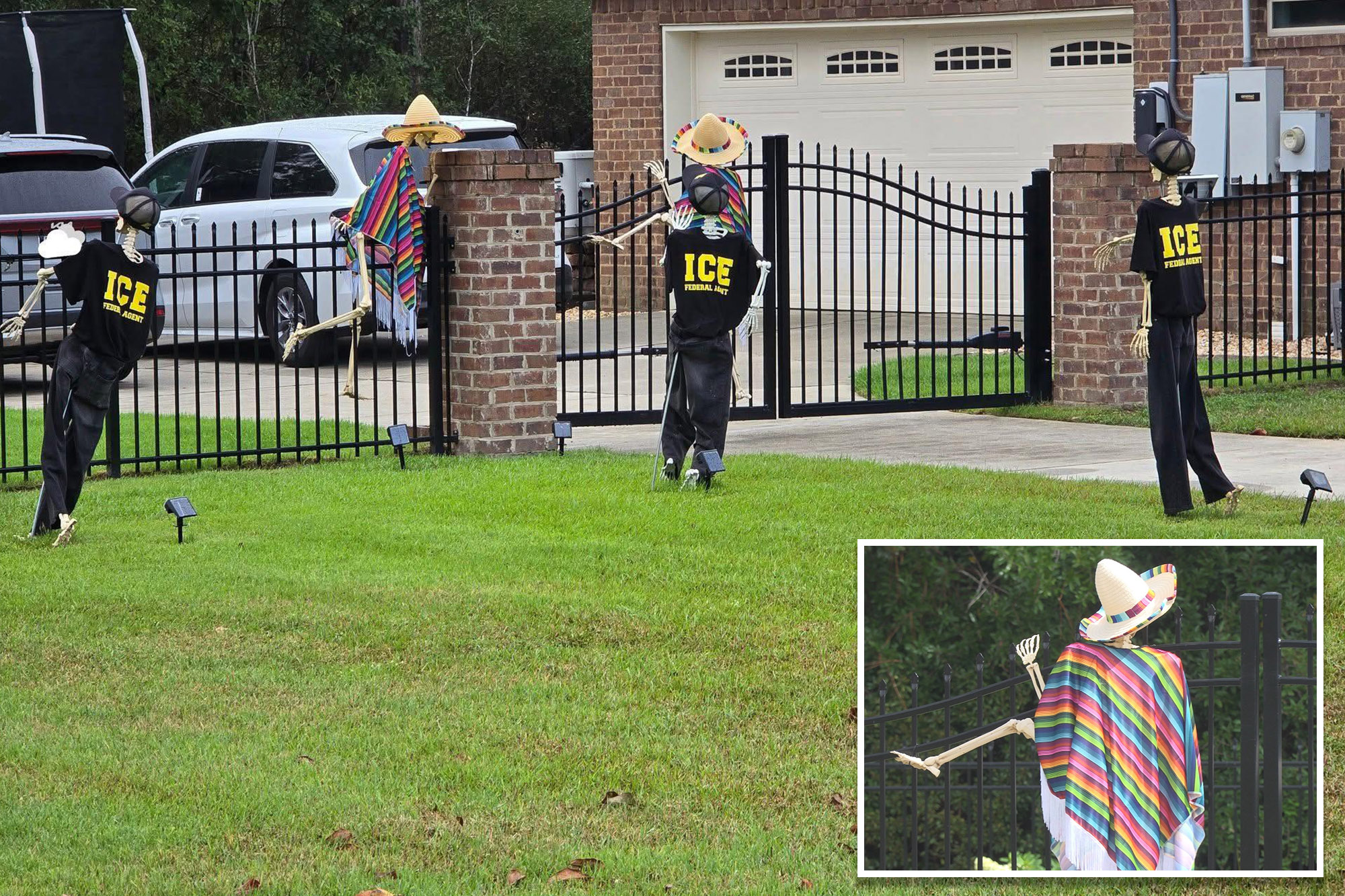 ICE-themed Halloween display in Alabama sheriff’s front yard stirs ...