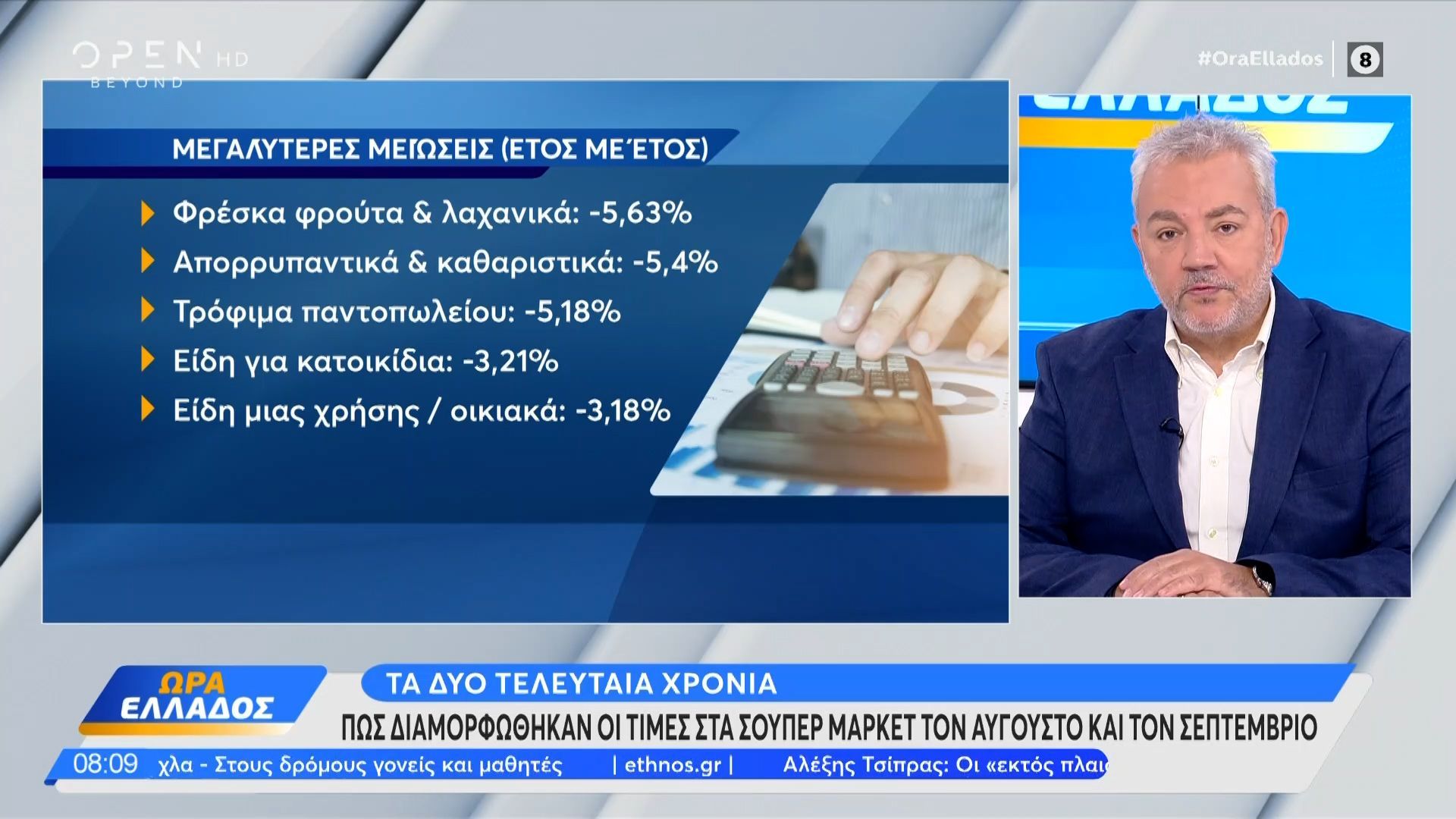Σούπερ Μάρκετ: πως διαμορφώθηκαν οι τιμές τον Αύγουστο και τον Σεπτέμβριο