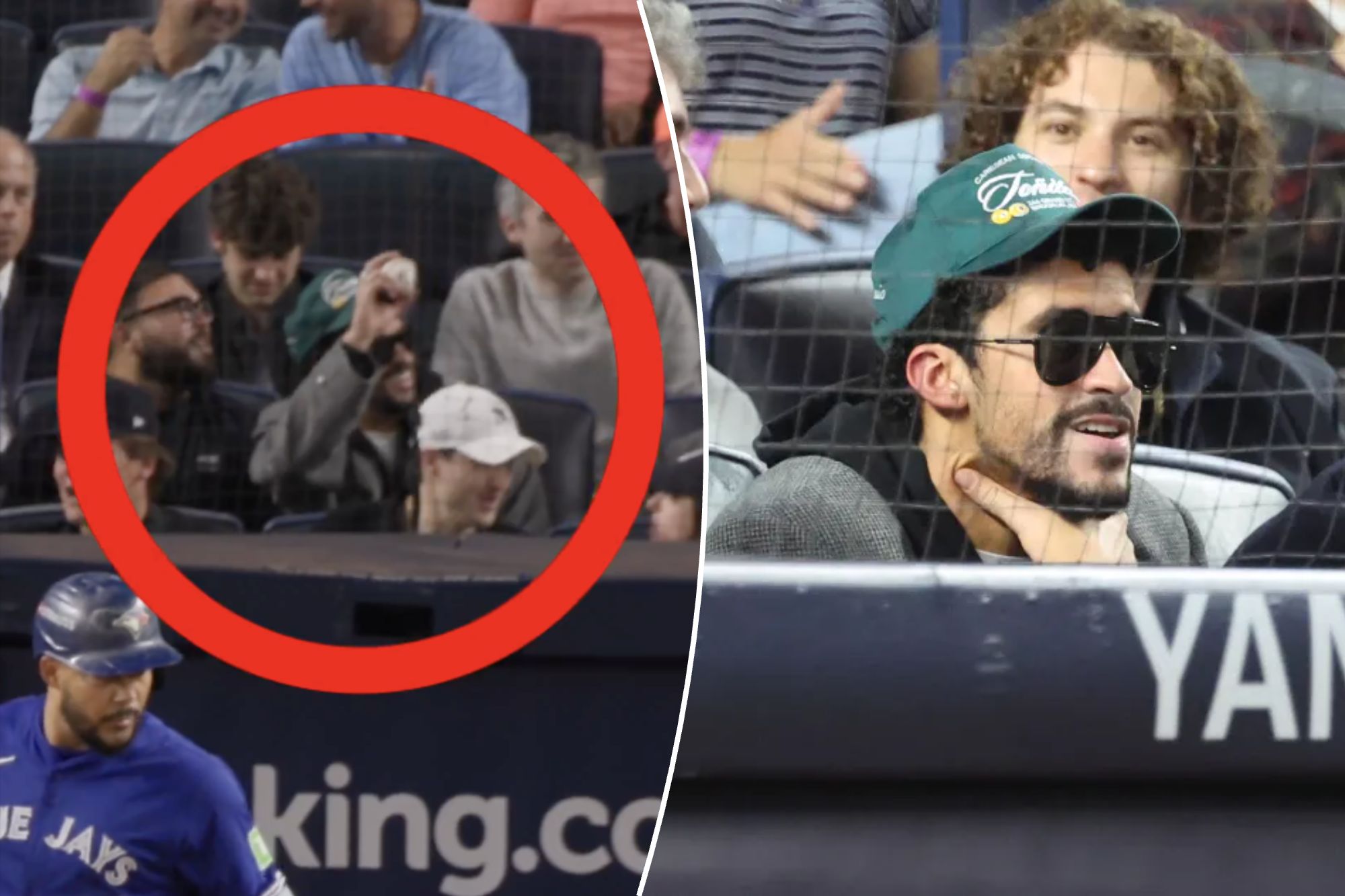 Bad Bunny has a viral fan moment during Yankees’ playoff game