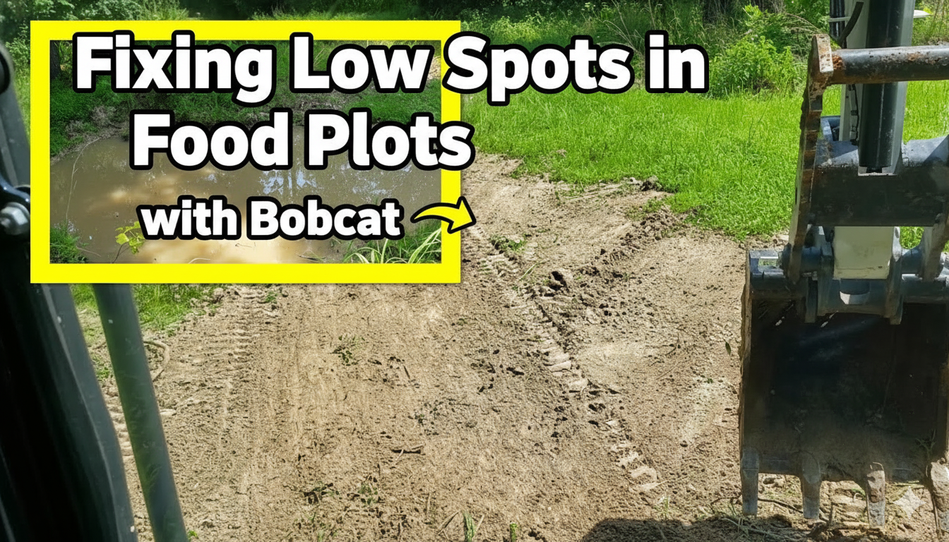 Fixing Low Spots in Food Plots with Bobcat E42 Mini Excavator