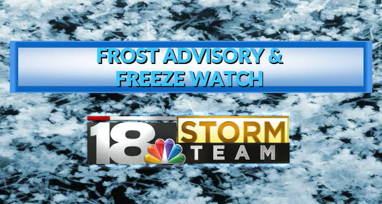 WEATHER ALERT: Frost Advisory and Freeze Watch Issued for Twin Tiers