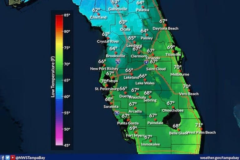 Florida weather: Exactly when cold front will hit state bringing new ...