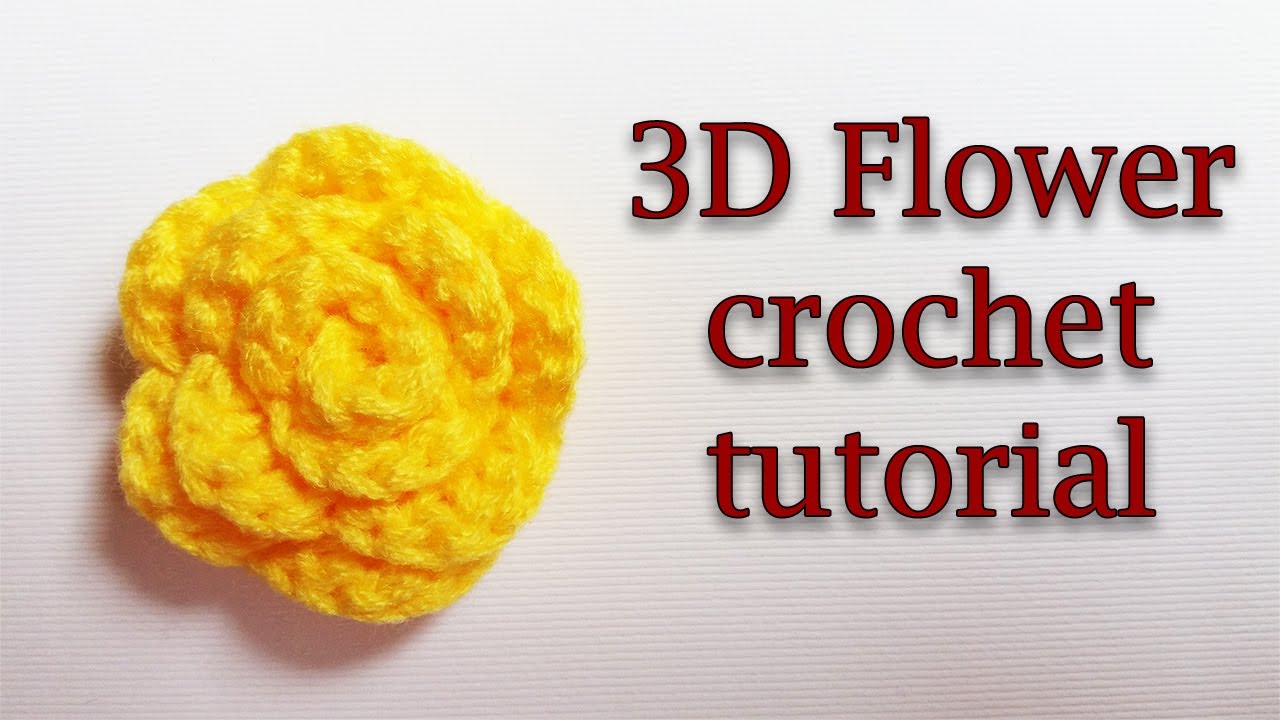 How to Crochet a 3D Flower | Flower Crochet Tutorial | Crochet Flower