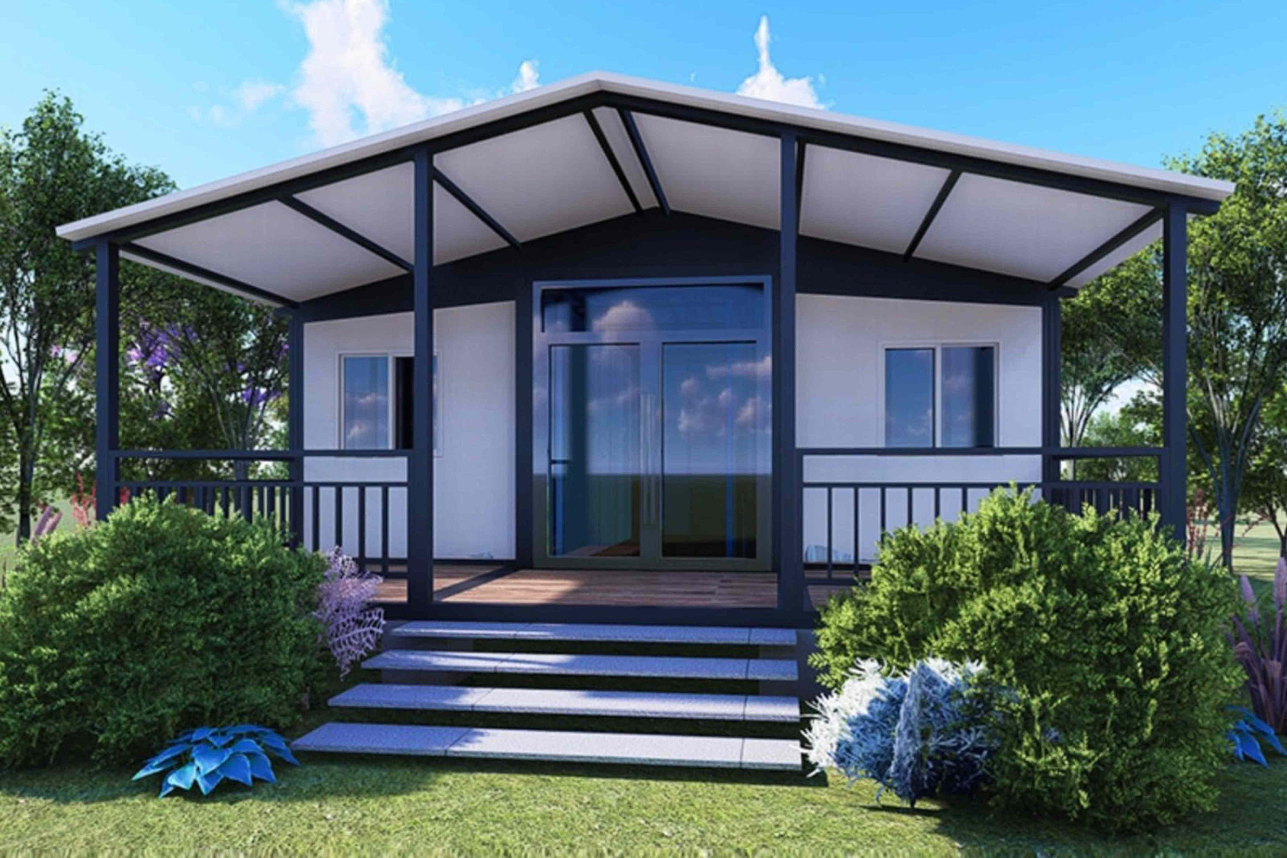 This Modern Villa-style Tiny House Has a Sprawling Front Porch and an ...