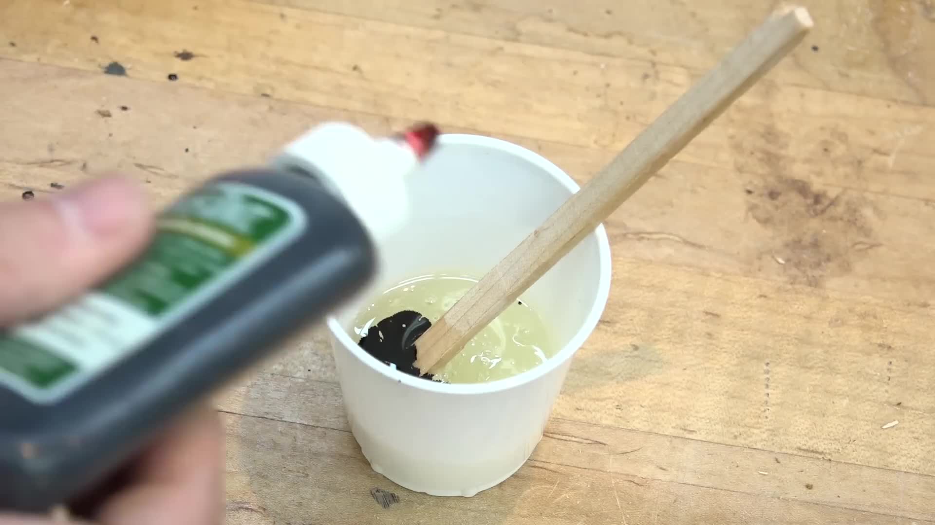 filling wood defects with epoxy