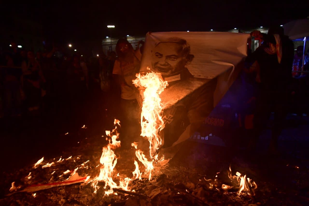 Movilización pro Palestina en Bogotá fue pacífica, salvo pocos ...