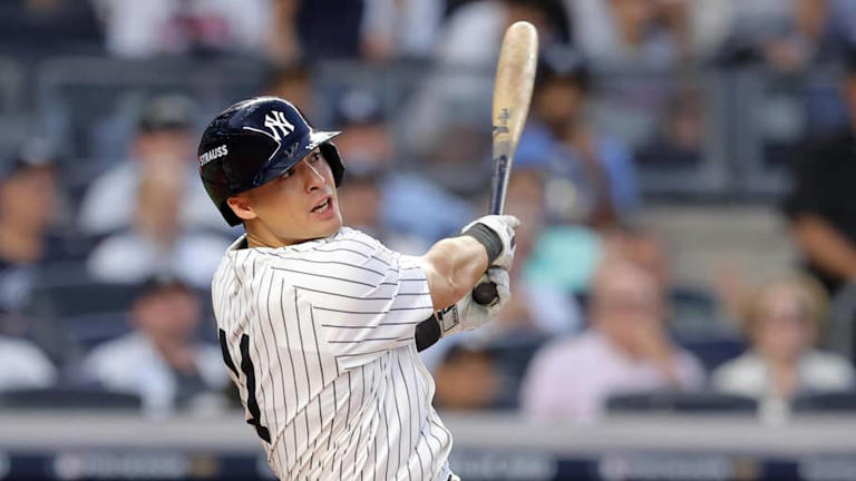 Anthony Volpe’s gf Elle Jowett flexes Yankees fit in dramatic Game 3 ...