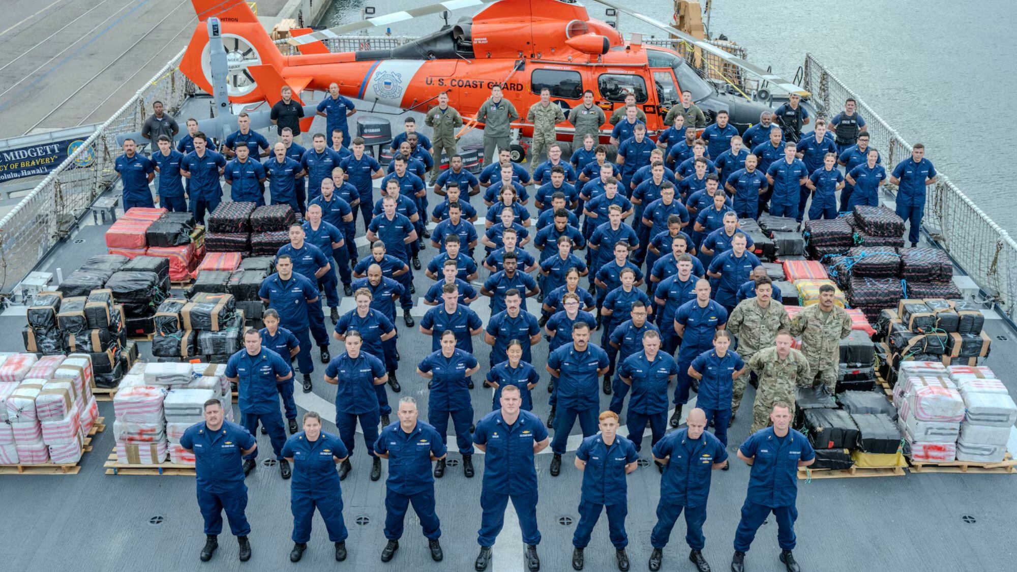 Coast Guard Cutter Midgett returns to Honolulu after $156M drug bust in ...
